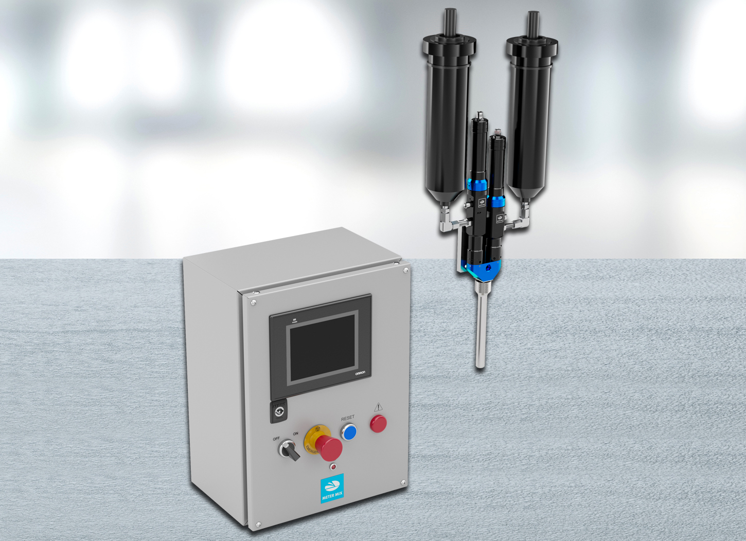 New metering and mixing system for precise application of small beads ...