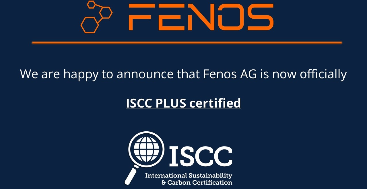 Fenos AG is now officially ISCC PLUS certified - FAPU